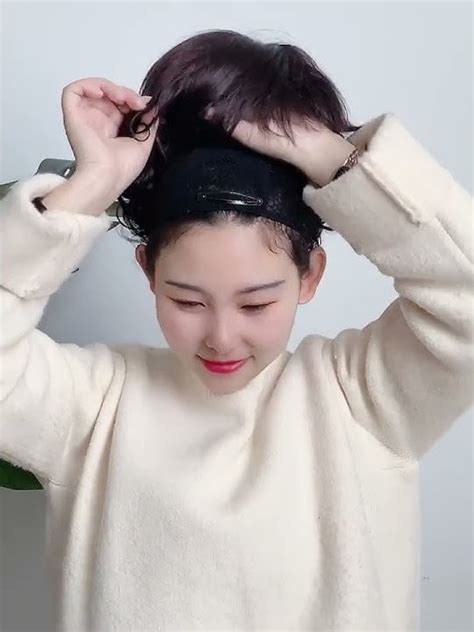 곱슬 여자 짧은 단발펌 가발 중년 숏컷 탈모 노인 어머니 흰머리 빈머리 커버 볼륨 Youtube