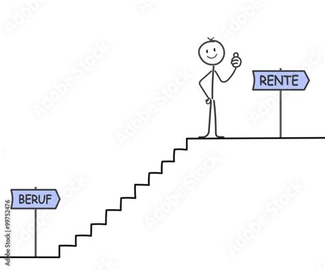 Strichmännchen Beruf Rente Stock Vektorgrafik Adobe Stock
