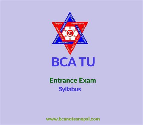 Bca Tu Entrance Exam Syllabus
