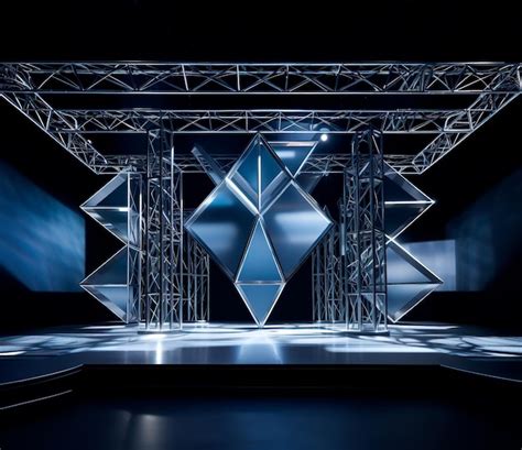 premium ai image stage style iron structure photography