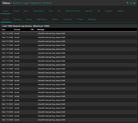 System Log Spammed With Ichsmb0 Interrupt Loop Status0x60 Netgate