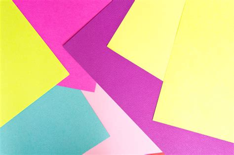 기하학적 색 골판지 배경입니다 광고 및 텍스트용 공간 복사 0명에 대한 스톡 사진 및 기타 이미지 0명 개체 그룹 공란 Istock