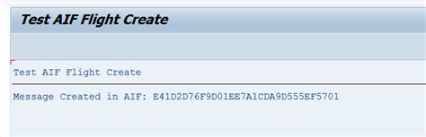 processing first message in aif sapcodes