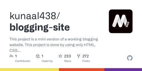 github kunaal438 blogging site this project is a mini version of a