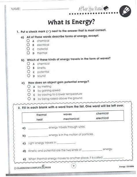 Classifying Matter Worksheet Answers E Street Light