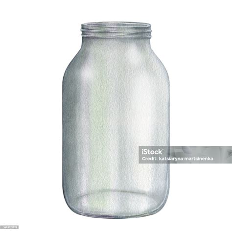 유리 항아리 수채화 손으로 그린 클립아트는 흰색 배경에 분리되어 있습니다 제로 웨이스트 라이프스타일 친환경 주방 플라스틱 개념이