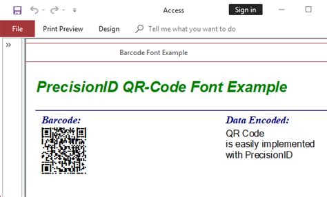 Qr Code 2d Barcode Fonts Precisionid
