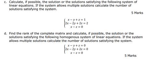 Solved A Check With The Help Of Cramers Theorem Whether