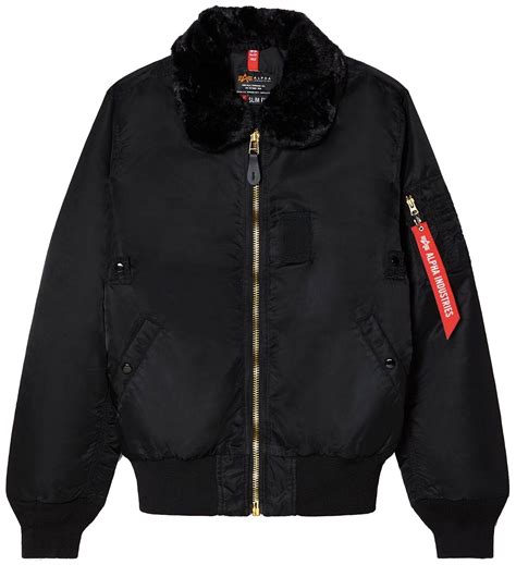 Купить Куртка бомбер мужская Alpha Industries B-15 Slim Fit Black, за ...