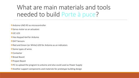 Porte à Puce Smart Safety Door Based On Arduino Uno R3 Ppt