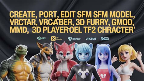 Create A Custom Port Edit 3d Model Gmod 3d Player Model By Johniva Fiverr