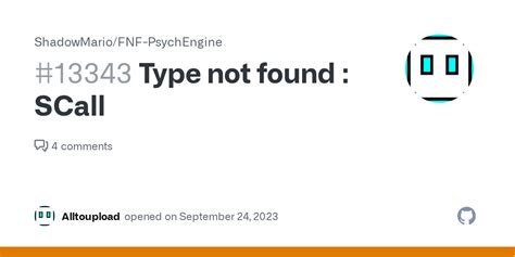 type not found scall · issue 13343 · shadowmario fnf psychengine · github