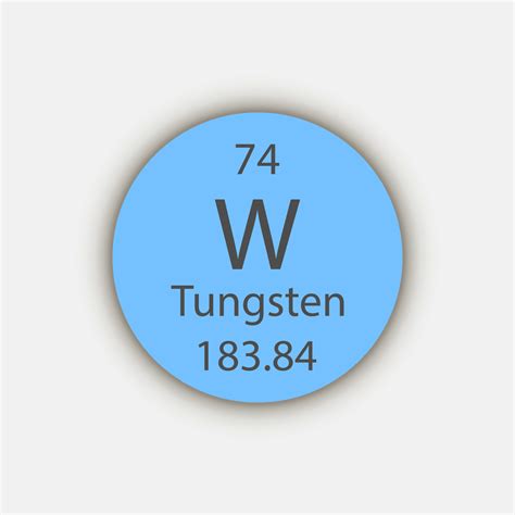 Tungsten Symbol Chemical Element Of The Periodic Table Vector Illustration 16108163 Vector