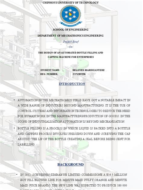 Automated Bottle Filling And Capping Machine Presentation By Beloved