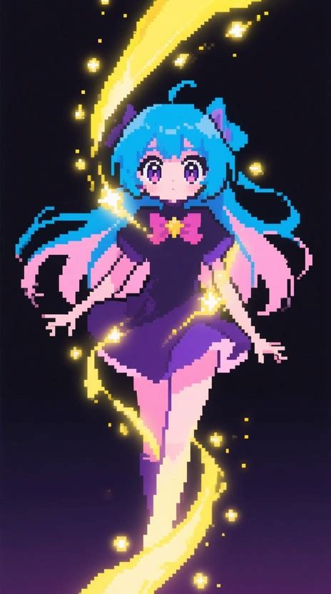 Free Magical Pixel Transformation Photo Pixel Anime Magical Download At Stockcake