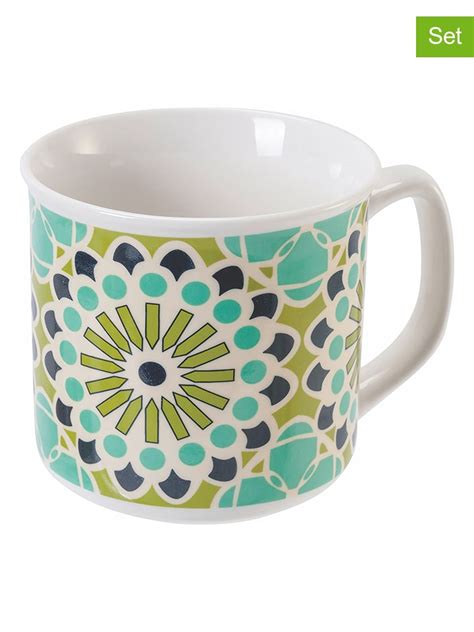 Villa D´este 4er Set Kaffeetassen Agadir In Bunt 380 Ml Günstig