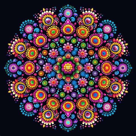 Vibrant Mandala Design Representing Prosperity And Abundance Amidst