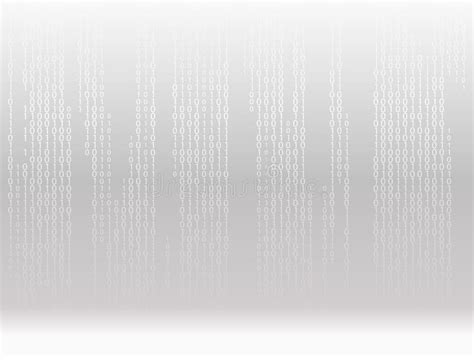 Stream Of Binary Code Background With Two Binary Digits 0 And 1 Isolated On White Background On