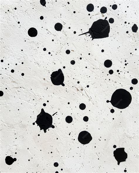 Abstract Black And White Paint Splatter Pattern Premium Ai Generated
