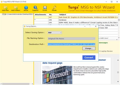Convert MSG To NSF Import MSG Files Into Lotus Notes Turgs