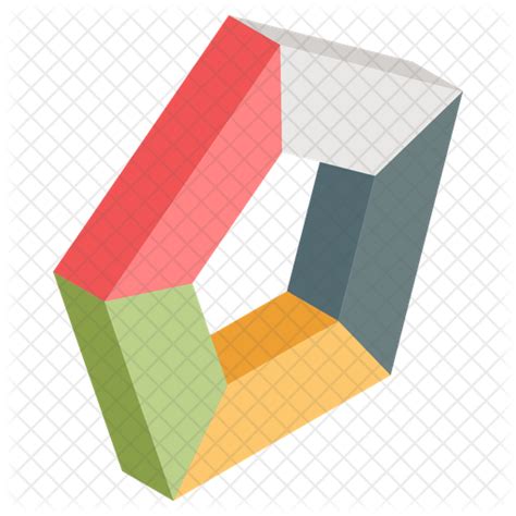 Pentagonal Chart Icon Download In Isometric Style
