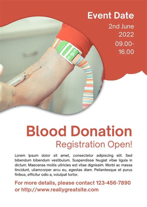 Free To Edit And Print Blood Drive Flyer Templates Canva