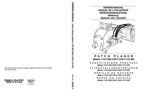 Jcb Patch Planer Owner Manual Partsandmanuals