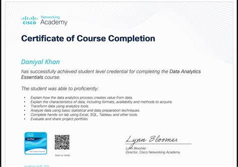 I Recently Completed The Data Analytics Essentials Course From Cisco