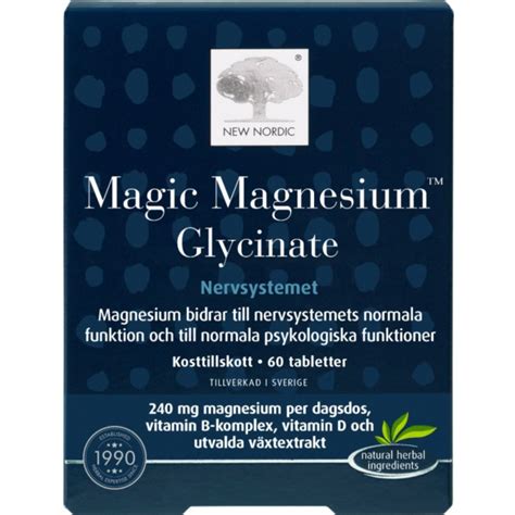 Köp New Nordic Magic Magnesium Glycinate 60 Tabletter På
