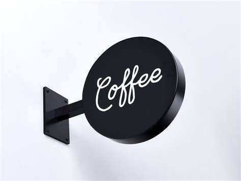 Round Shop Sign George And Willy Neon Box Shop Signs Cafe Sign