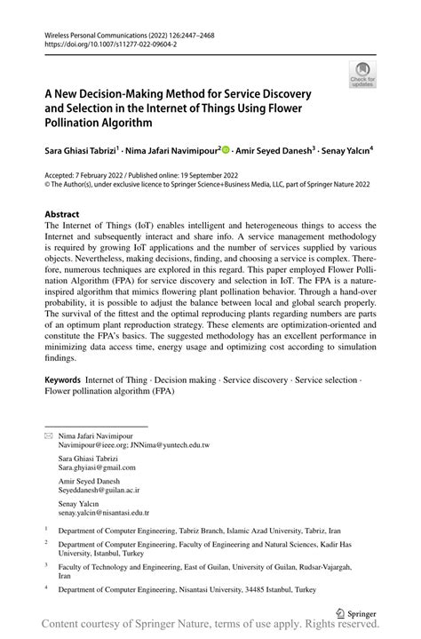 A New Decision Making Method For Service Discovery And Selection In The Internet Of Things Using