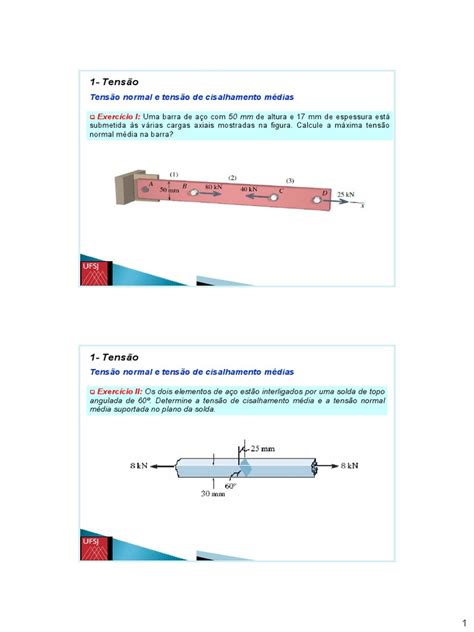 Projeto De Acoplamentos Simples E Propriedades Mecânicas De Materiais Pdf Estresse Mecânica