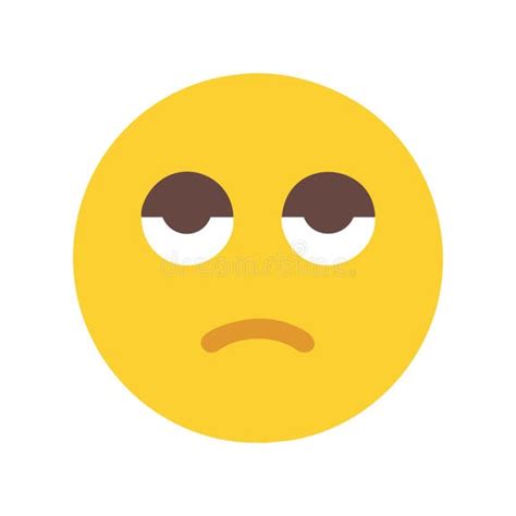 Bored Emoji Displays A Neutral Uninterested Facial Expression Vector