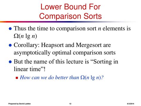 Ppt Linear Time Sorting Algorithms Powerpoint Presentation Free