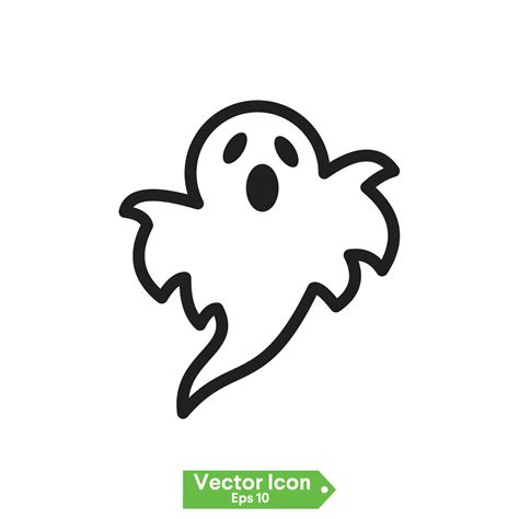 Isolated Ghost Icon On A White Background Ghost Vector Icon Emotion