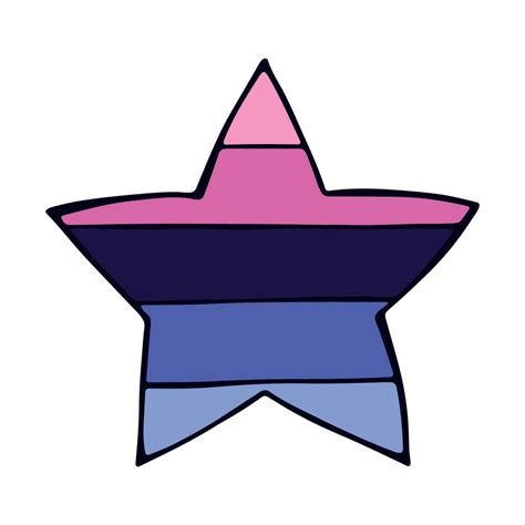 Lgbtqia Pride Month Colorful Star Shape Omnisexual Pride Flag Happy