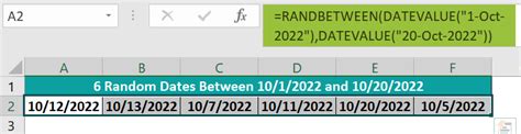 Randbetween Excel Formula Function Example How To Use