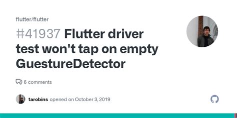 Flutter Driver Test Wont Tap On Empty Guesturedetector · Issue 41937