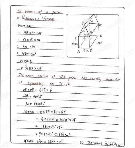 Solved 9 The Diagram Shows A Prism The Cross Section Of[algebra] Gauthmath