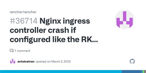 Nginx Ingress Controller Crash If Configured Like The RKE Doc Issue