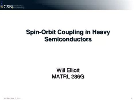 Ppt Spin Orbit Coupling In Heavy Semiconductors Powerpoint Presentation Id1586960