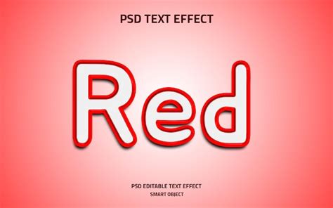 Premium PSD Red Editable Text Effect Style
