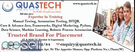 Software Testing Java Python Digital Marketing Rpa Course Thane