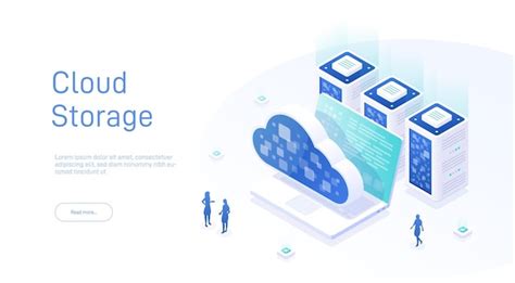 Premium Vector Concepts Cloud Storage Isometric Online Computing Storage 3d Isometry Concept