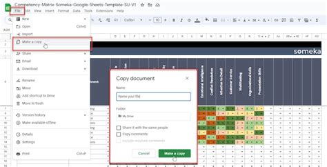 Competency Matrix Template Google Sheets Template Tool For HR Managers Skills Matrix Etsy