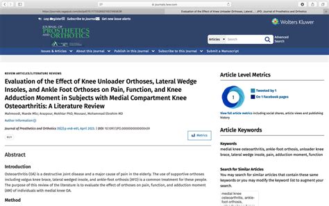 Medial Knee Osteoarthritis