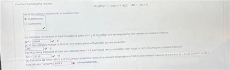 Solved Nsider The Following Reaction