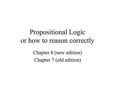 Propositional Logic In Artificial Intelligence Ppt