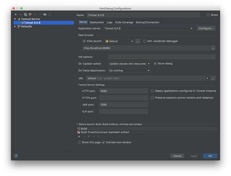 Macos How I Get Intellij Ue And Tomcat 9 To Run My Web Application