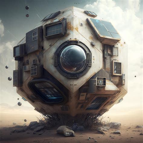 Premium Ai Image A Cube Shaped Object Is In The Middle Of A Desert